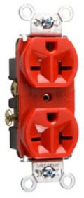 P&S 5862-RED : DUPLEX RECEPTACLE 20A 250V SIDE & BACK WIRE RED | Gordon ...