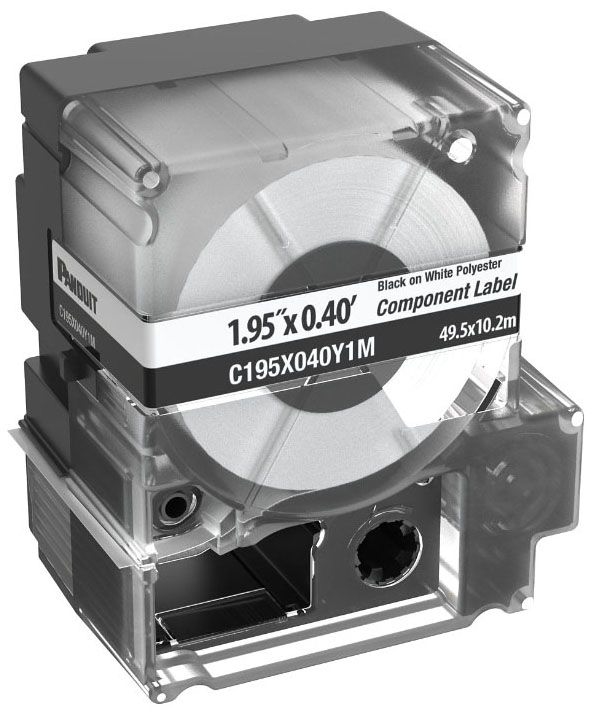 Panduit C195X040Y1M Mp Cassette, Comp Label, Non-Ahdesive Polyester ...