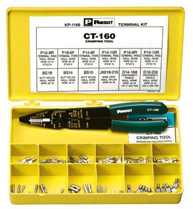 Panduit KP-1166 Plastic Kit Assort Non-Insulated Terminal W/Tool ...