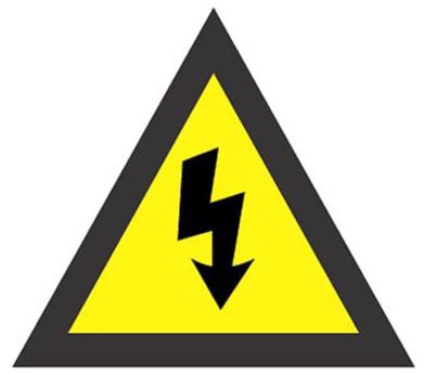 Panduit WL33Y Warning Labels Elect. Sym. Black/Yellow Pk1 | Gordon ...