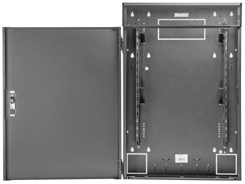 Panduit WME6BL Vertical Wall Mount Enclosure, 6Ru Activ | Gordon ...