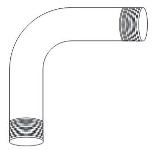 PATRIOT EMT3-312-60S 3-1/2" - Steel EMT Conduit Elbow - 60 Degree ...