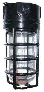 RAB VX100DGB VAPORPROOF 100 CEILING 4 BOX 1/2 BLACK GL GLOBE CAST GD ...