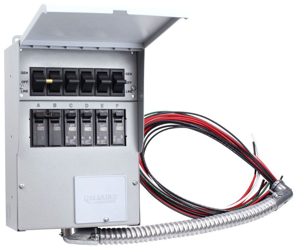 Reliance 306D1 Transfer Switch 30A-125V, 6-Circuits, Bare | Gordon ...
