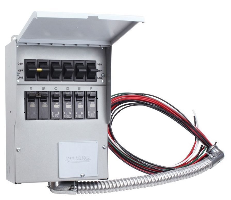 Reliance 506D Transfer Switch 50A-2P20 6-Circuits Bare | Gordon ...