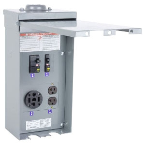 SQUARE D PAK72CGFI : POWER OUTLET 120/240V 70A W/GFI C/BS NEMA3 ...