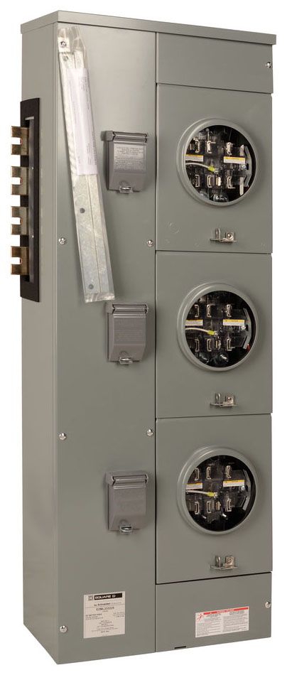 Square D EZML333225CU Meter EZML Branch Ringless 225A 3-Pole Copper ...
