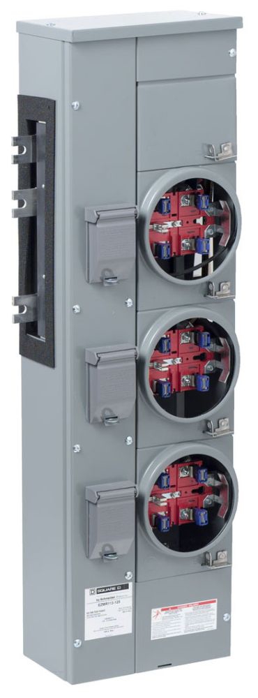 SQUARE D EZMR113125CUX : METER EZMR BRANCH RINGLESS 125A 3 CU BUS ...