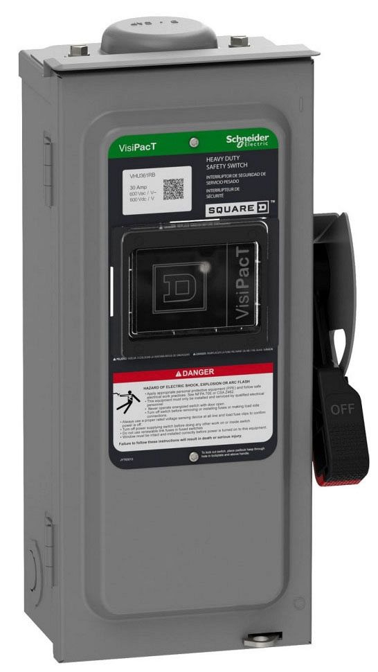 Square D VHU361RB 3-Pole 30A Safety Switch | Gordon Electric Supply, Inc.