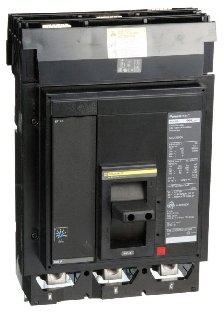 Square D MGA36600 Molded Case Circuit Breaker 600V 600A | Gordon ...