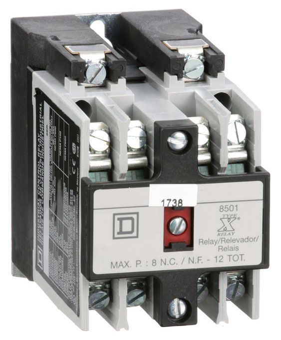 SQUARE D 8501XO40V04 : RELAY 600VAC 10AMP NEMA +OPTIONS | Gordon ...