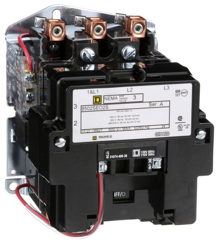 SQUARE D 8502SEO2V06 : CONTACTOR 600VAC 90AMP NEMA +OPTIONS | Gordon ...
