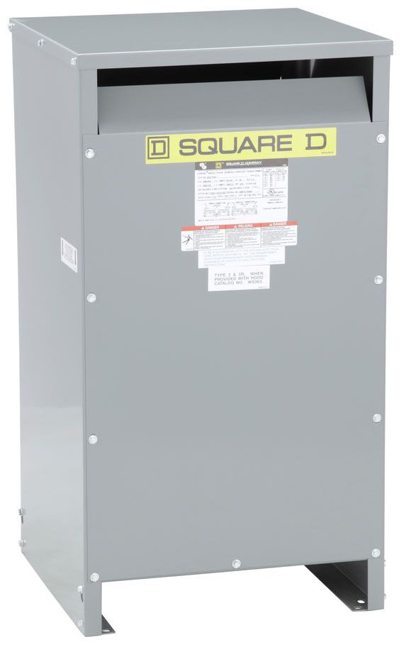 SQUARE D EE37S3H : XFMR DRY 1PH 37.5KVA 240X480V-120/240V | Gordon ...