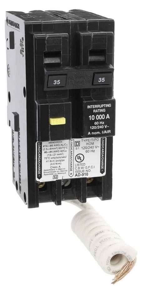 Square D HOM235GFIC Miniature Circuit Breaker 120/240V 35A | Gordon ...