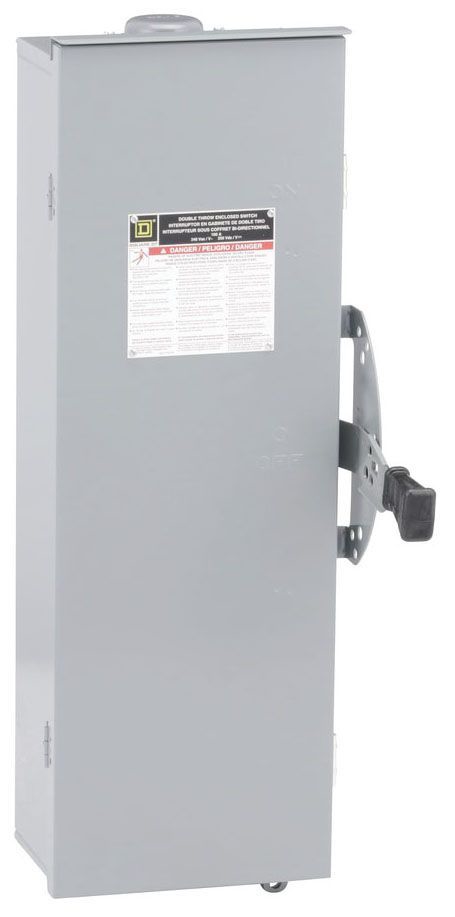 SQUARE D DTU323RB : SWITCH NOT FUSIBLE DOUBLE THROW N3R 240V 100A 3P ...