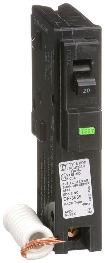 SQUARE D HOM120AFI : MINIATURE CIRCUIT BREAKER 120V 20A | Gordon ...