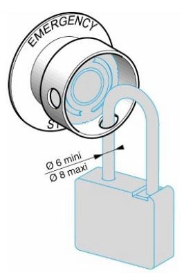 Square D ZBZ3605 Padlock For 22mm E-Stop | Gordon Electric Supply, Inc.