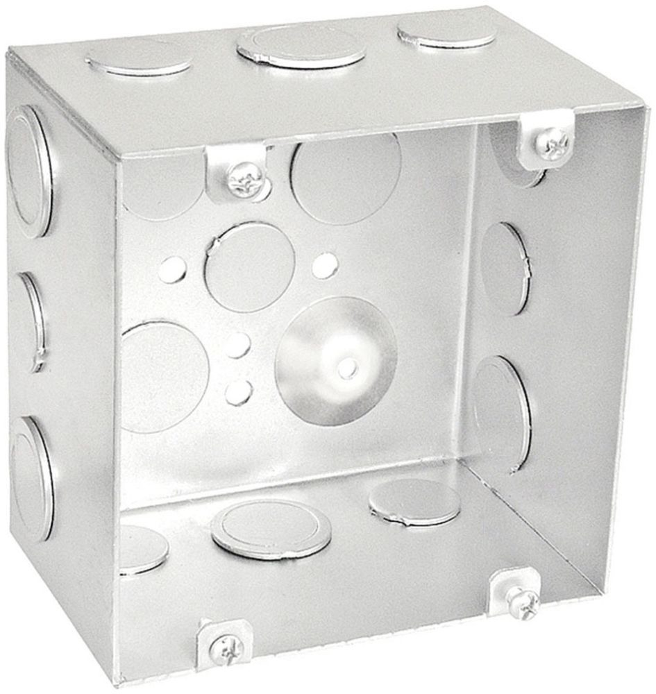 Garvin 72181-S 4-11/16"" Welded Junction Box 3"" Deep 1/2"" & 3/4"" KO ...