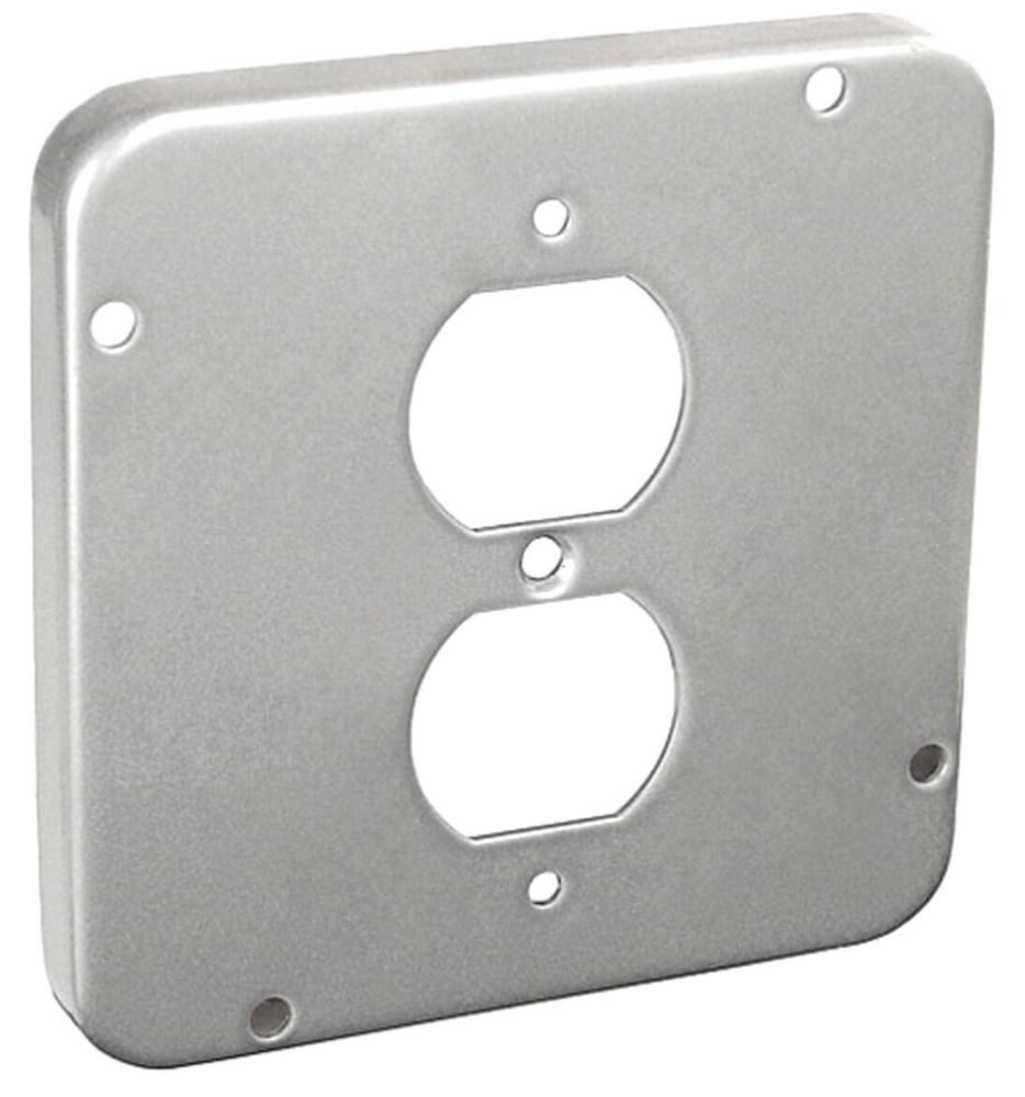 Garvin 72C38 4-11/16"" Industrial Surface Cover 1/2"" Raised Duplex ...