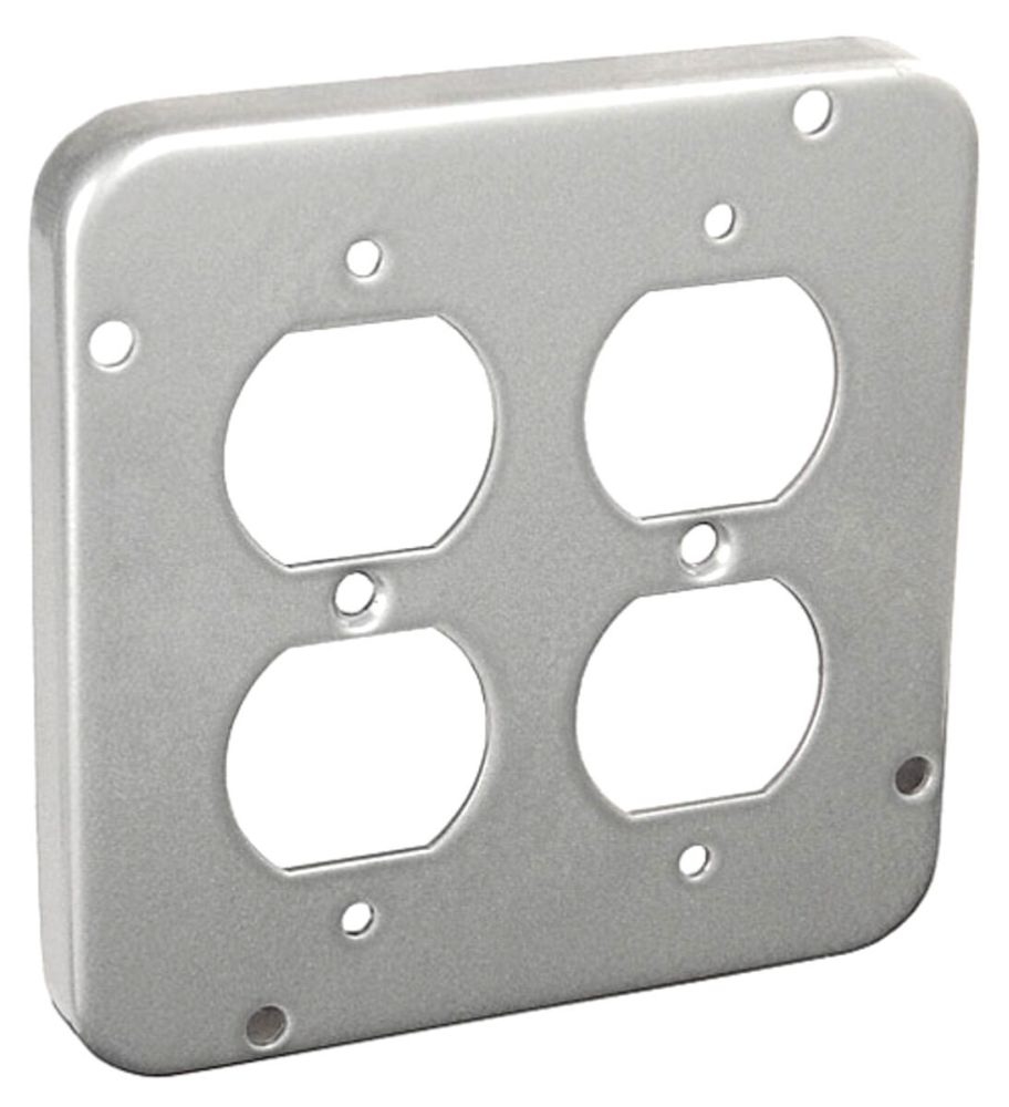 Garvin 72C39 4-11/16"" Industrial Surface Cover 1/2"" Raised Two Duplex ...