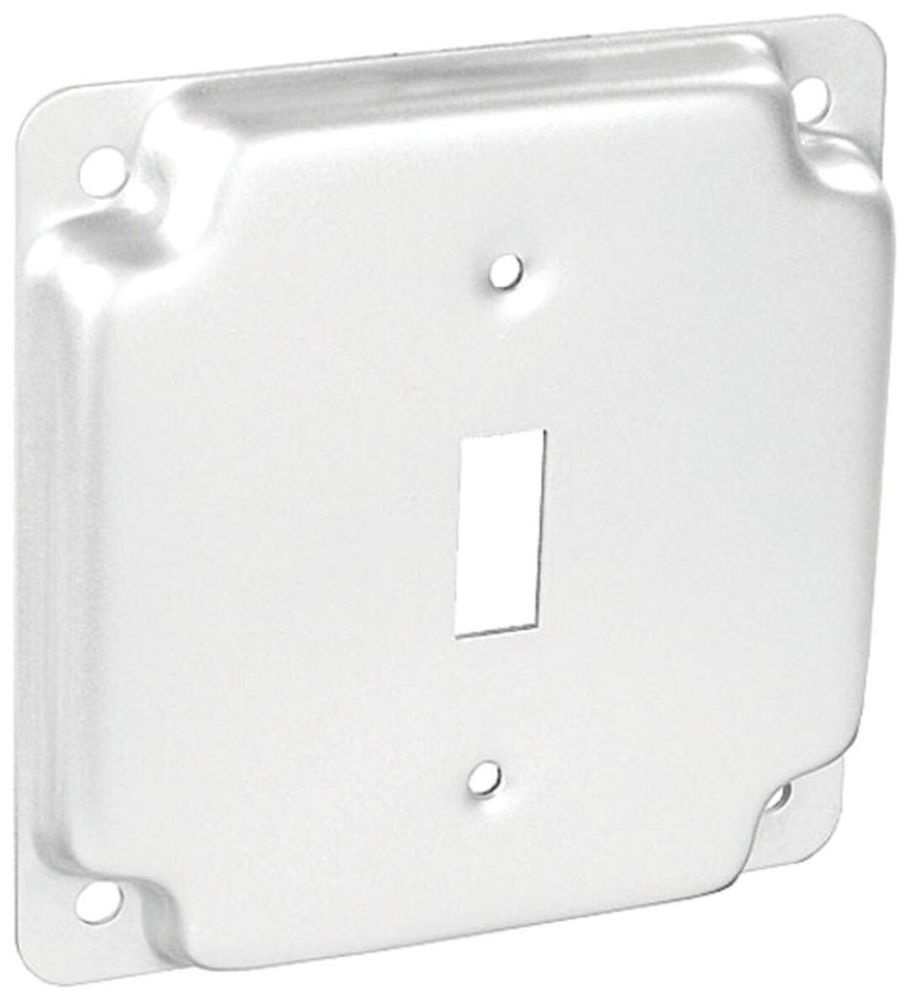 Garvin G1935-SS 4" Square 1/2" Raised Stainless Steel Toggle Switch ...