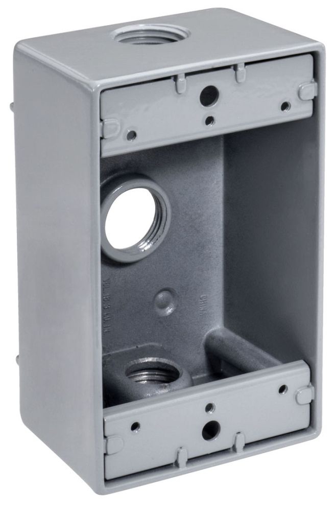 Topaz WB1350 1/2"" 3-Hole Weatherproof Box | Gordon Electric Supply, Inc.
