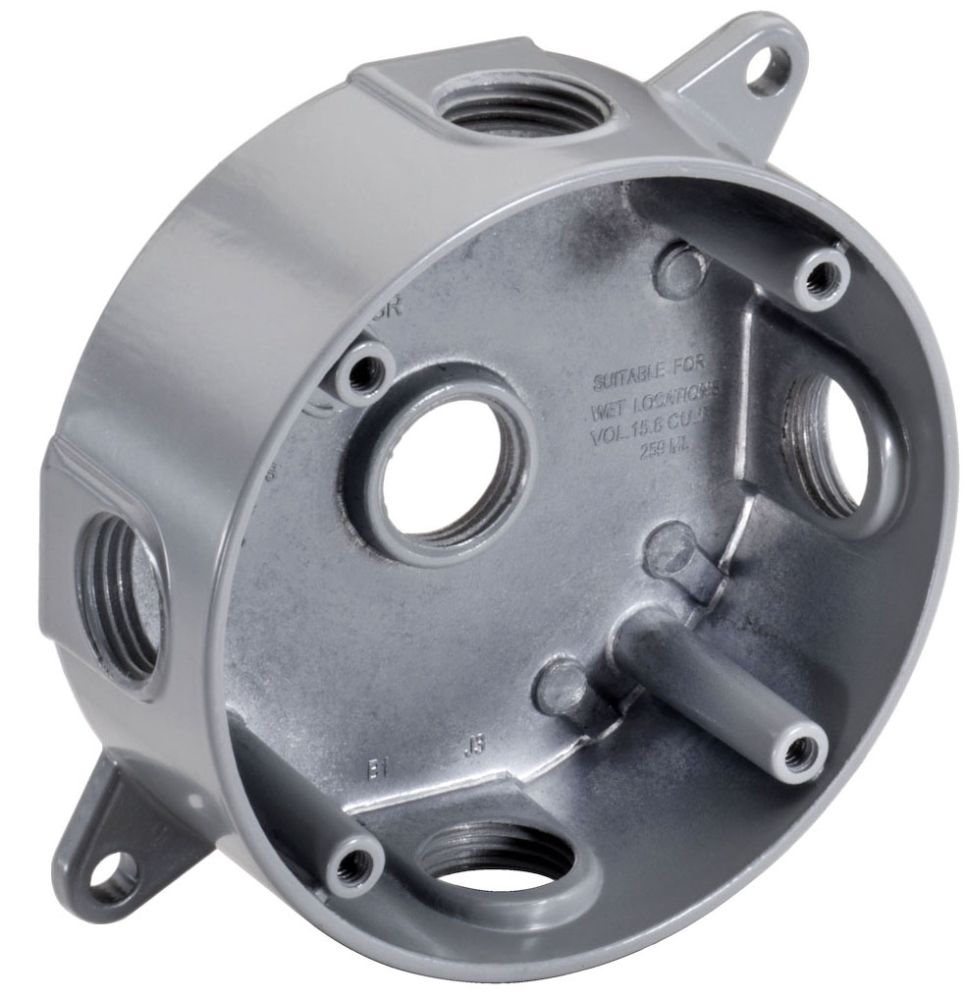 TOPAZ WRB1575 3/4IN 5 HOLE 4IN ROUND WP BOX 25PK | Gordon Electric ...