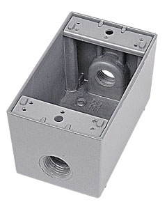 R-DOT IHD3-2 1G RT BOX W/3 3/4 HUBS | Gordon Electric Supply, Inc.