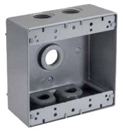 TOPAZ WB2575 3/4IN 5 HOLE 2-GANG WEATHERPROOF BOX 10PK | Gordon ...