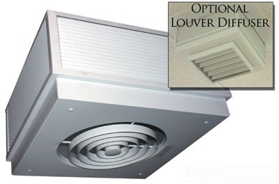 TPI P3473A1 3Kw 480V 1Ph Venturi Desgn White Surface Mount Ceiling ...