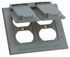 BWF FC-261V 2-Gang Weatherproof Gray Duplex Receptacle Cover | Gordon ...