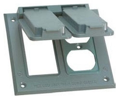 BWF FGV-261V 2-Gang Weatherproof Gray Gfci Cover | Gordon Electric ...