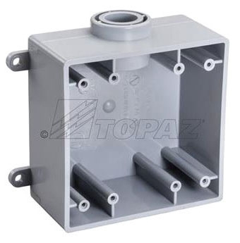 TOPAZ 1287 1IN WEATHERPROOF BOX TWO-GANG TYPE FSE | Gordon Electric ...