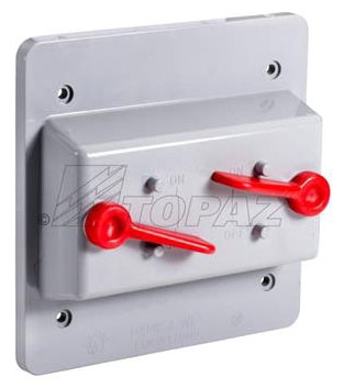 TOPAZ 1324 WEATHERPROOF BOX COVER-DOUBLE TOGGLE | Gordon Electric ...