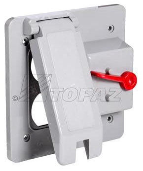 TOPAZ 1325 WEATHERPROOF BOX COVER-DUPLEX & TOGGLE | Gordon Electric ...