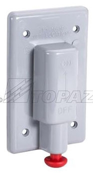 TOPAZ 1326 WEATHERPROOF BOX COVER-SINGLE PLUNGER | Gordon Electric ...