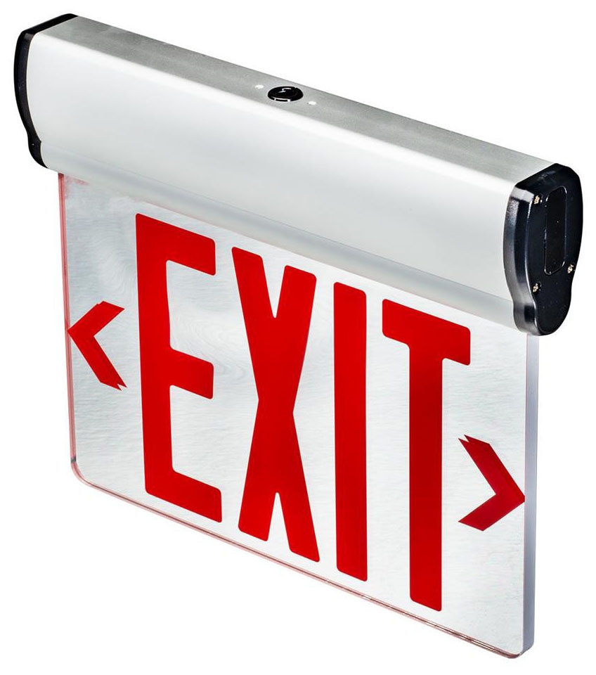 TOPAZ ESEL/DFS/RMR/B 6PK LED RED EDGELIT EXIT SIGN-MIRROR | Gordon ...