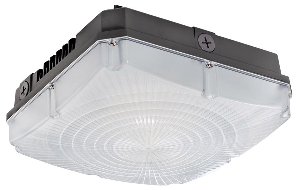 TOPAZ F-CPS/60W/40K/BZ-87 4PK 60W SQUARE CANOPY LIGHT-BRONZE 50 000Hr 7 ...