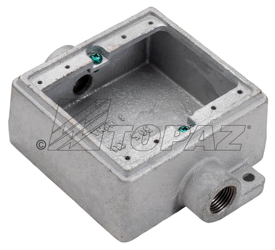 TOPAZ FSC21MHDG 1/2IN DOUBLE GANG FSC BOX DUAL HUB HDG - 10PK | Gordon ...