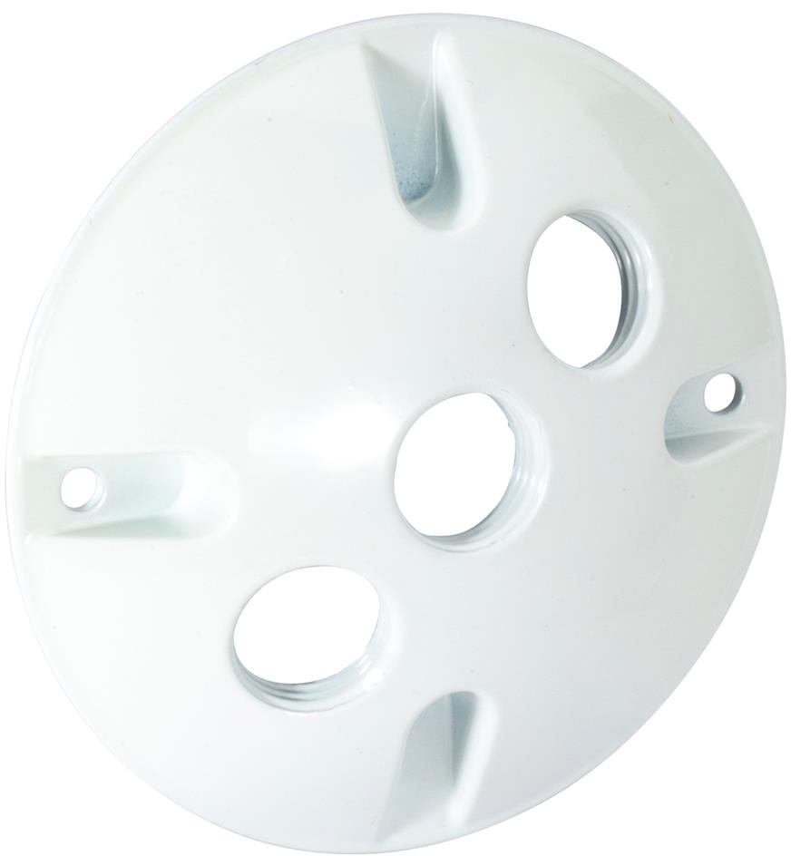 TOPAZ WRC350W 3-HOLE ROUND WP COVER-WHITE 50PK | Gordon Electric Supply ...