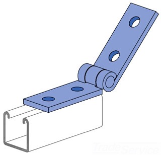 Unistrut P1354-GR 4-Hole Hinge | Gordon Electric Supply, Inc.