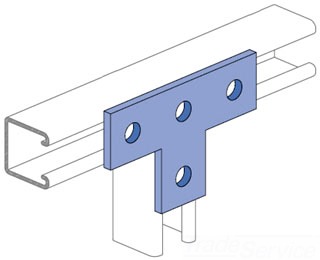 Unistrut P1031-ZD 4-Hole Flat T Plate Fitting | Gordon Electric Supply ...