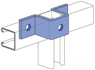 Unistrut P1383-HG 3 Hole""U"" Shape Fitting | Gordon Electric Supply, Inc.