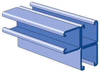 UNISTRUT P1001C3-20PL 3-1/4" x 3-1/4" 12 Gauge Triple Combination ...