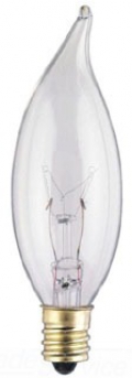 WESTINGHOUSE 0327400 25 WATT CA8 FLAME TIP INCANDESCENT LIGHT BULB ...