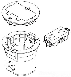 WALKER 862TGFI : FLOOR BOX W/895TGFI BRASS COVER | Gordon Electric ...