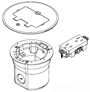 WALKER 862GFI : FLOOR BOX W/895GFI BRASS COVER | Gordon Electric Supply ...