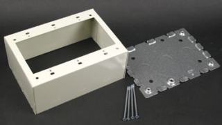 WIREMOLD V5744-3 : STEEL EXTRA DEEP DEVICE BOX 3G IVORY | Gordon ...