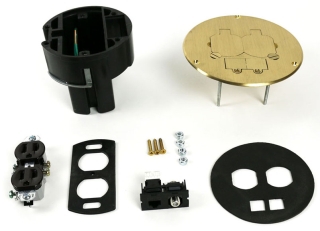 WALKER 863DPCOM : FLOOR BOX DUPLEX RECEPTACLE COMMUNICATION BRASS COVER ...