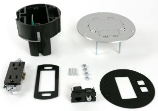 WALKER 863DRGFICOMAL : FLOOR BOX GFI COMMUNICATION ALUMINUM COVER ...